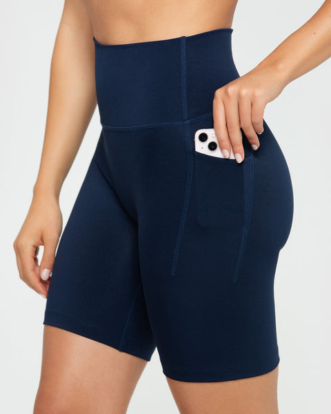Essential Cycling Shorts Pockets Sapphire Blue | Women's Best AU & NZ